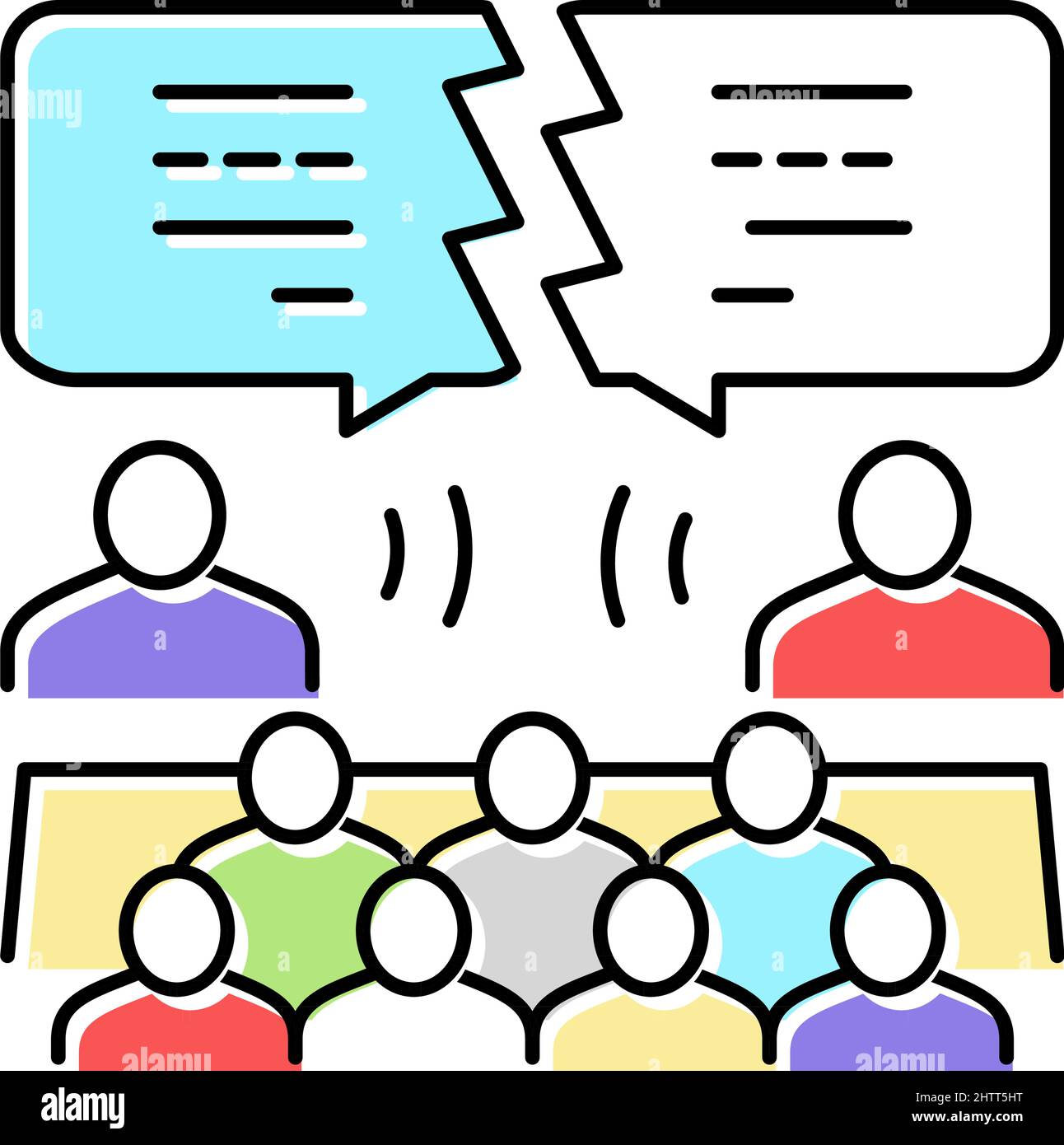 debate candidates color icon vector illustration Stock Vector Image ...