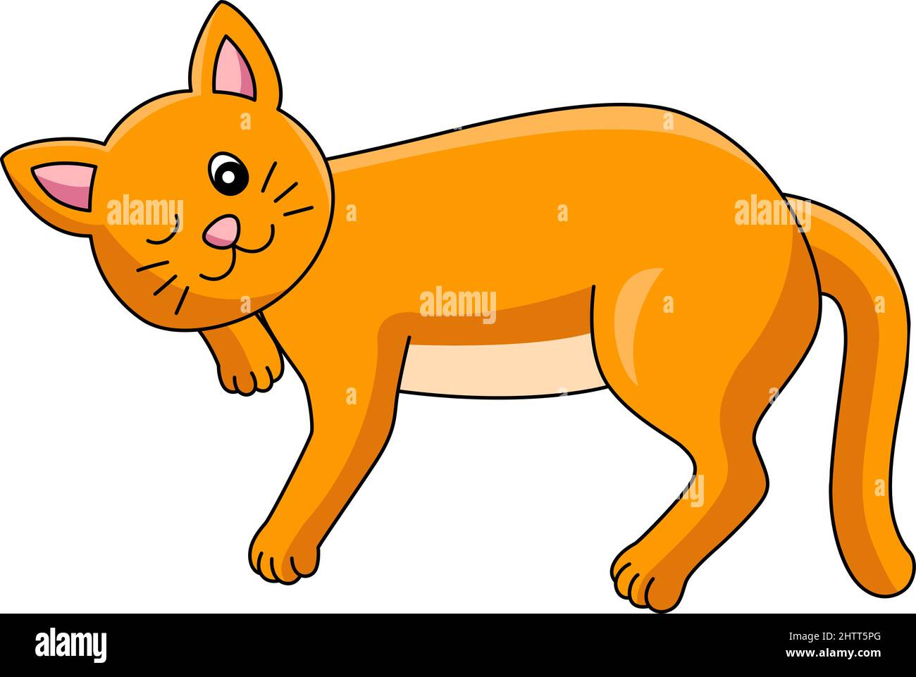 Cat Cartoon Colored Clipart Illustration Stock Vector Image & Art - Alamy