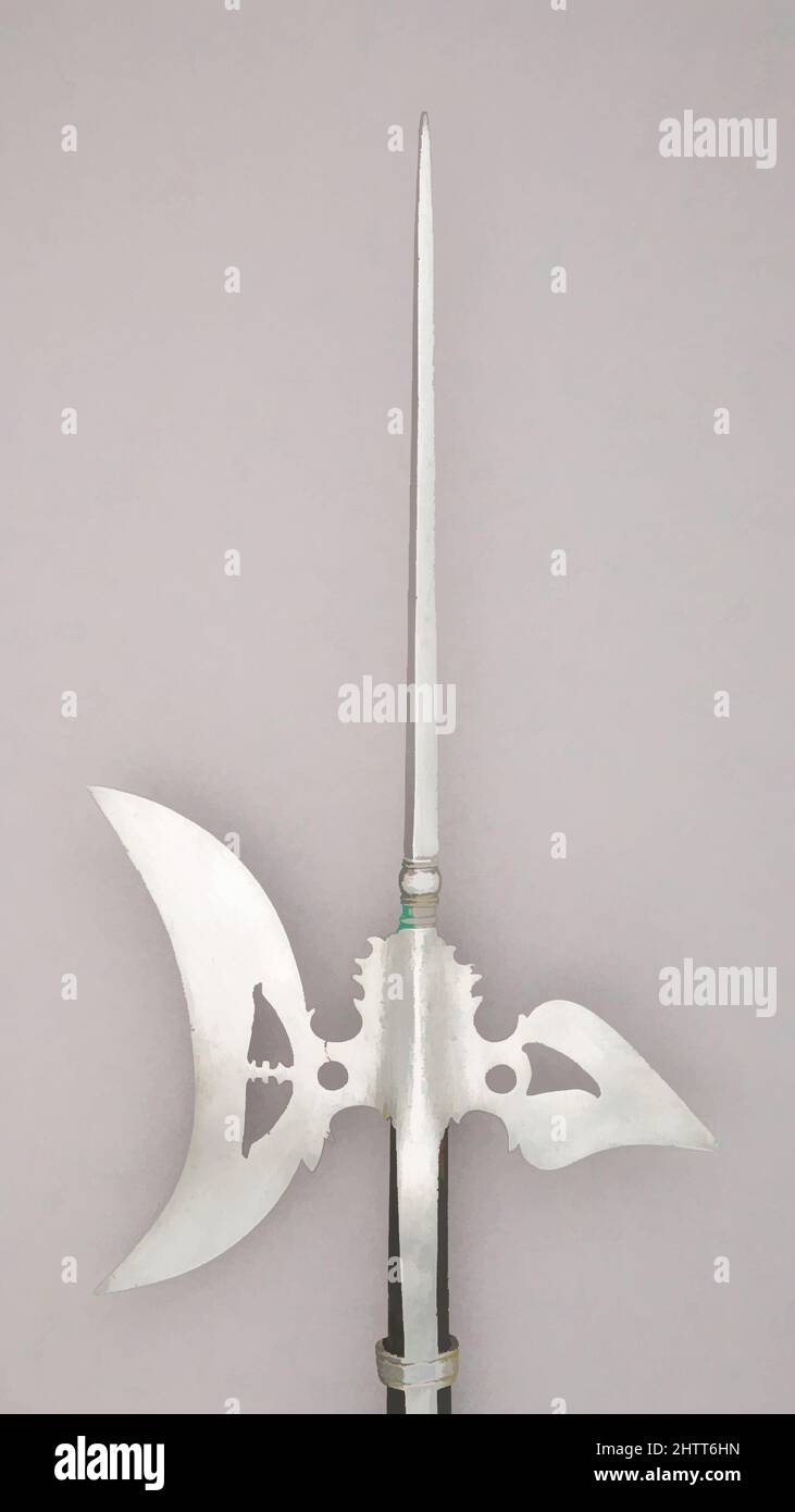 Art inspired by Halberd, ca. 1620, possibly Flemish, Steel, wood (pine ...