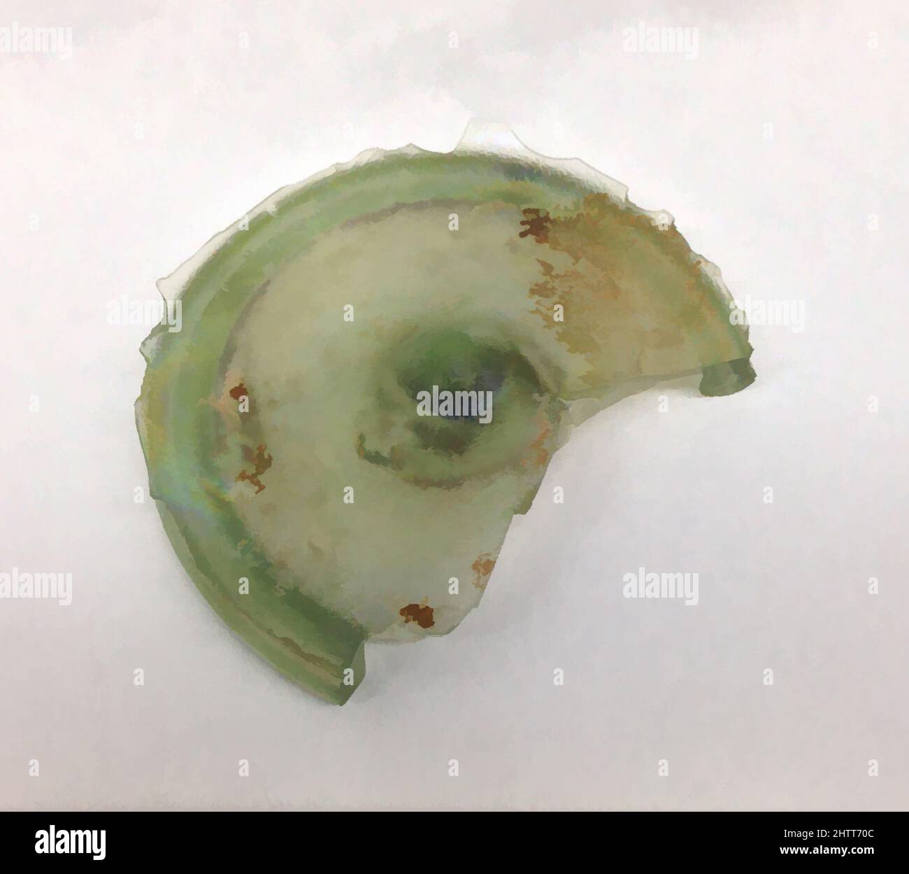 Art inspired by Fragment of a bottle, 13th century, Syrian, Glass, (a ...