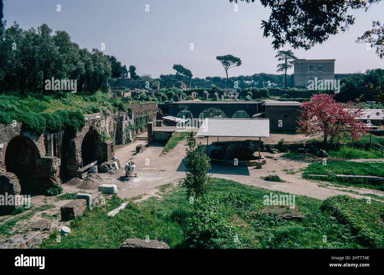 Ancient Rome. Temple of Cybele. Archival scan from a historic location ...