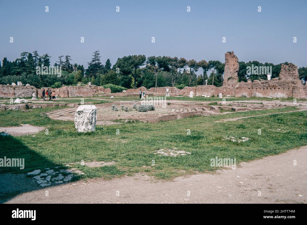 Ancient Rome. Peristyle from Domitian Palace. Archival scan from a ...