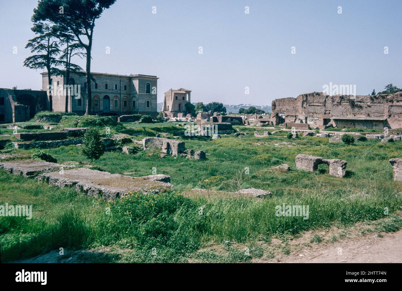 Ancient Rome. Palatine, Augustus Palace. Archival scan from a historic ...