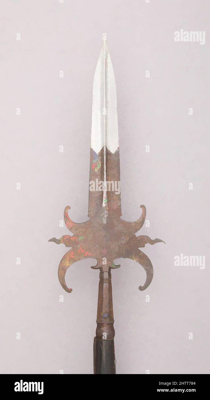 Art inspired by Partisan-Spontoon, ca. 1700, French, Steel, wood (ash ...