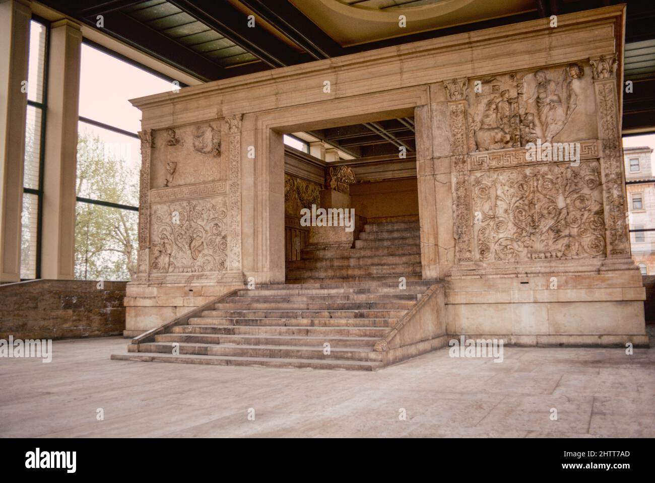 Ancient Rome. Ara Pacis Augustae. Archival scan from a historic ...