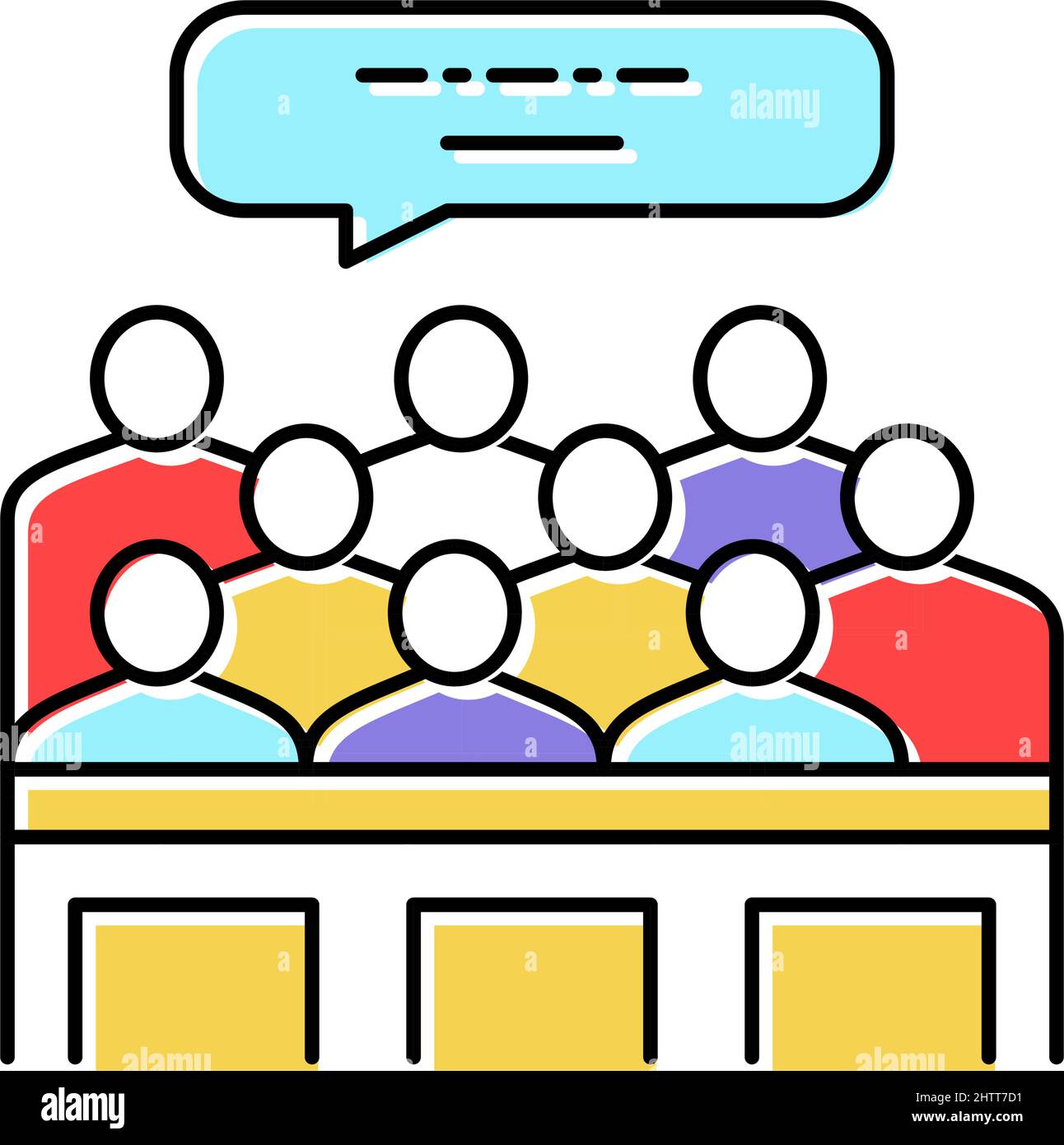 trial jury color icon vector illustration Stock Vector Image & Art - Alamy