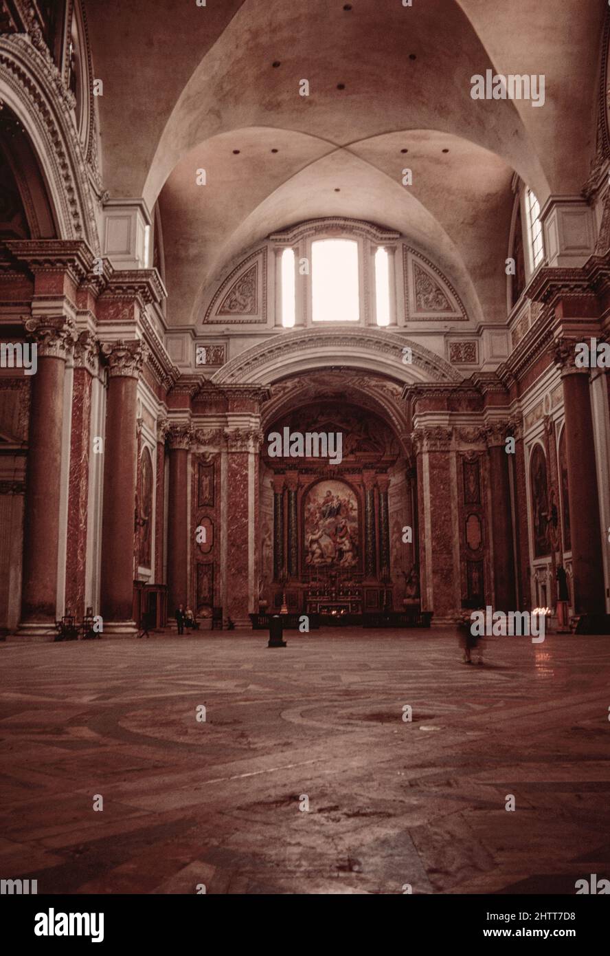 Ancient Rome. Diocletian Baths. Archival scan from a historic location ...