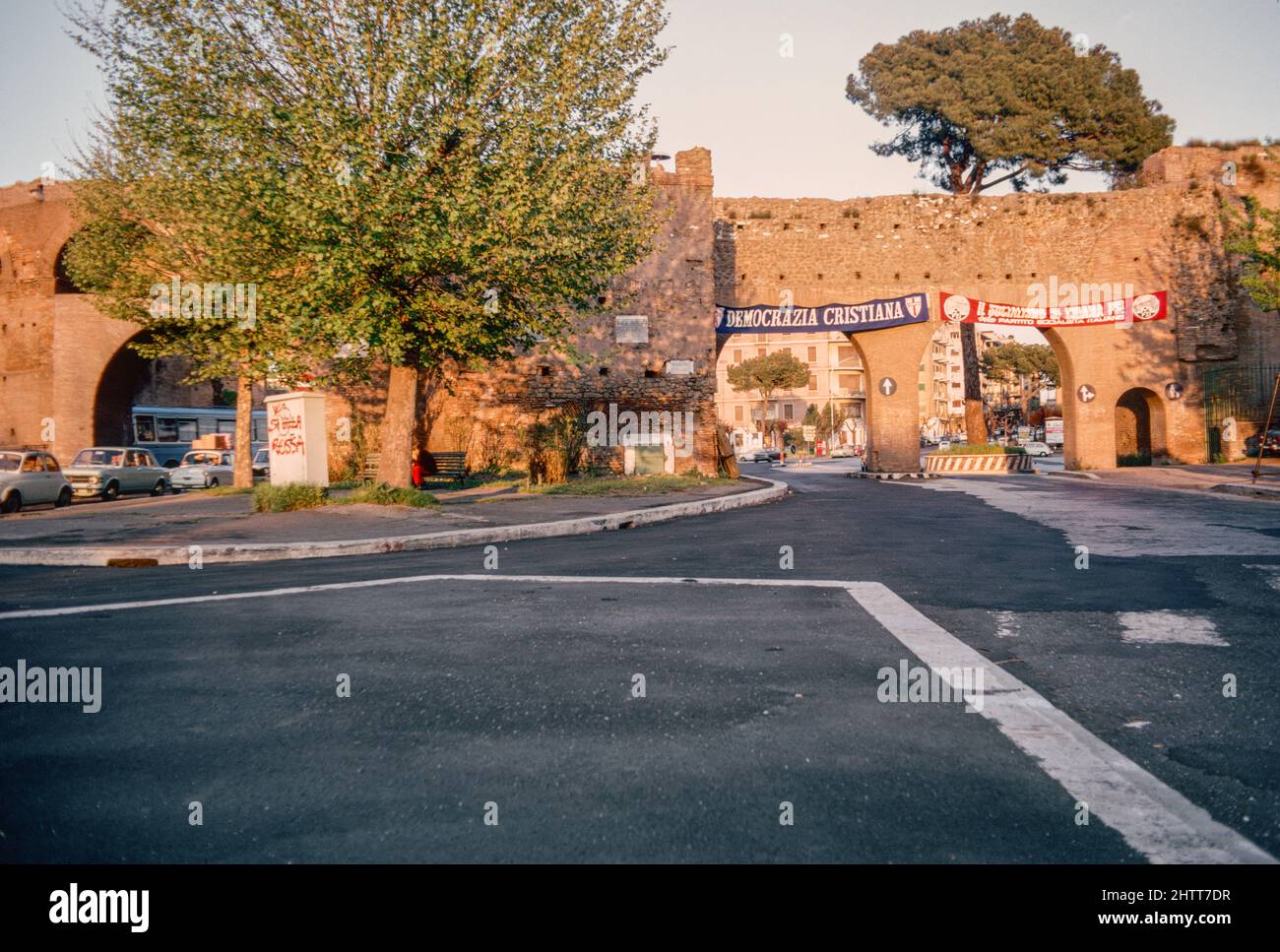 Ancient Rome. Porta Metronia. Archival scan from a historic location ...