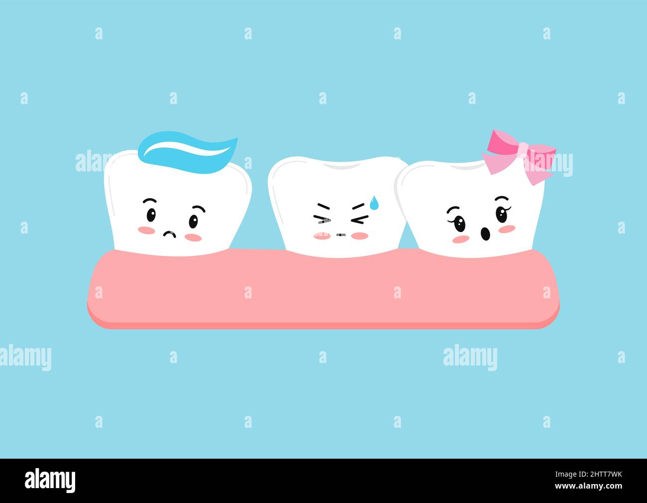 Crooked teeth in gym cute character isolated Stock Vector Image & Art ...