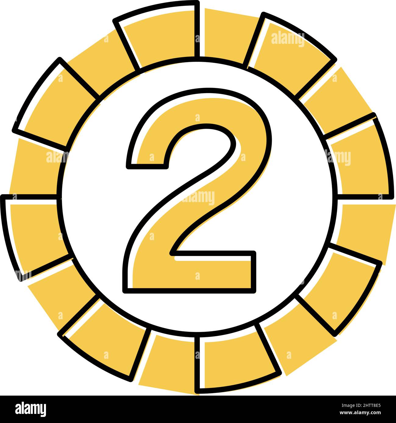 two number color icon vector illustration Stock Vector Image & Art - Alamy
