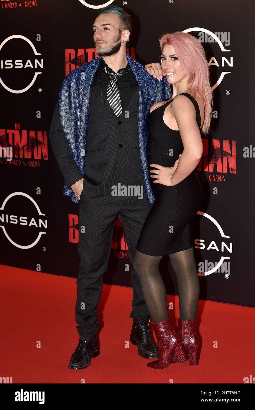 Roma, Italien. 02nd Mar, 2022. Leon Chiro and Elizabeth Rage attends ...