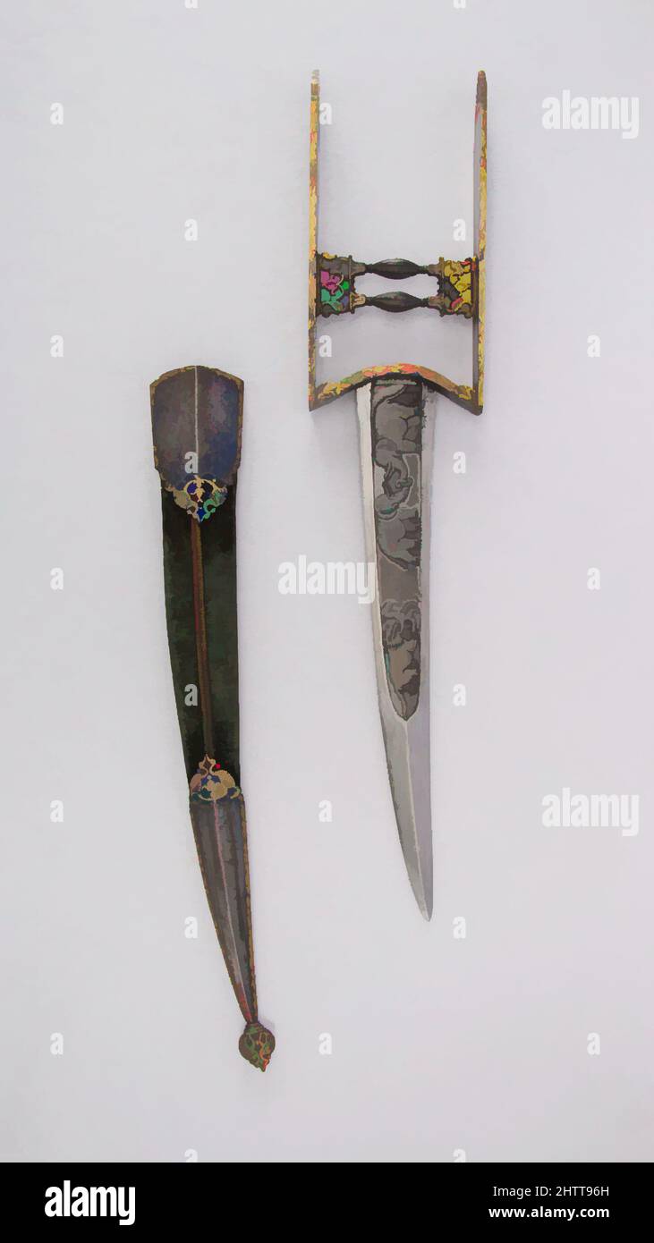 Art inspired by Dagger (Katar) with Sheath, 18th century, Lucknow ...