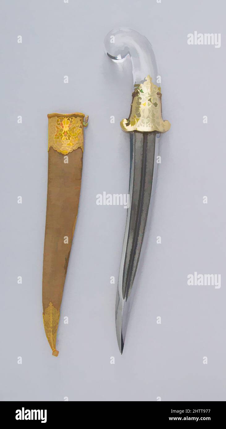 Art inspired by Dagger (Khanjar) with Sheath, 18th century, Indian ...