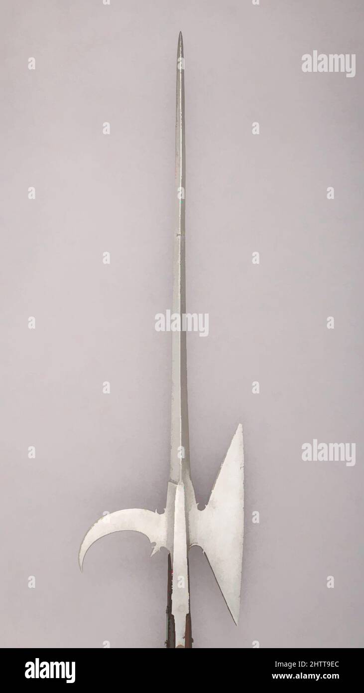 Art inspired by Halberd, 16th century, German, Steel, wood, L. 94 3/4 ...