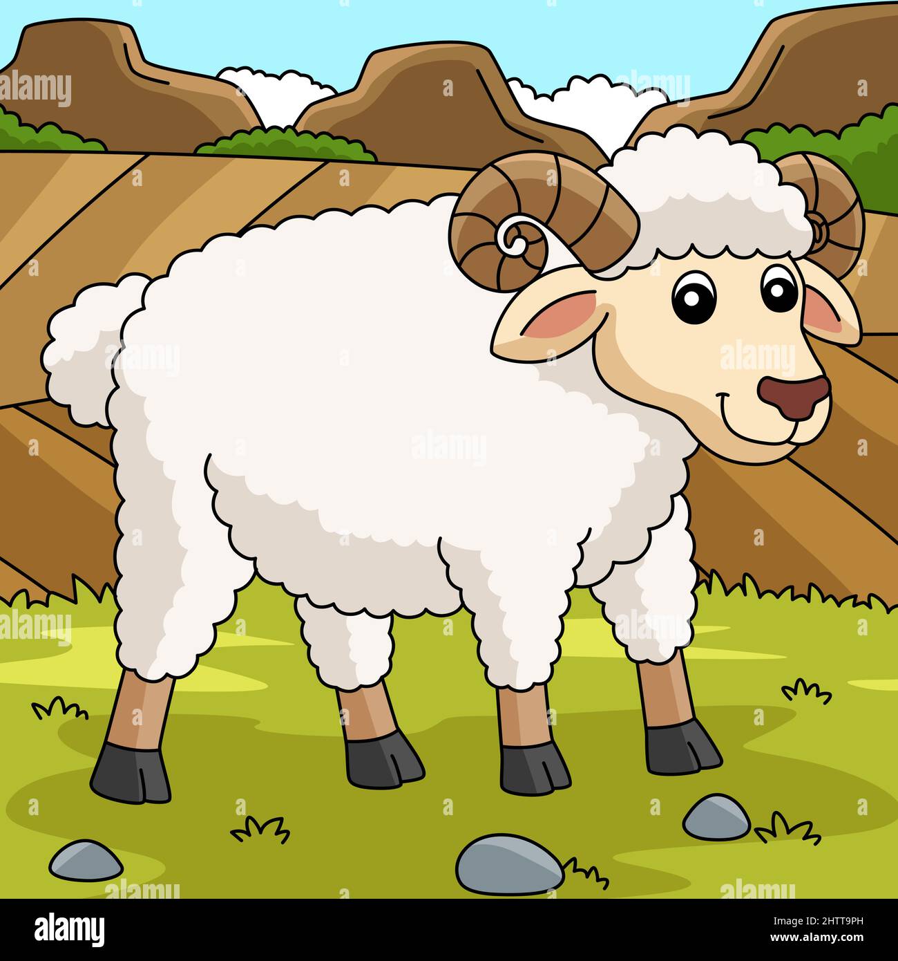 Sheep Cartoon Colored Animal Illustration Stock Vector Image & Art - Alamy