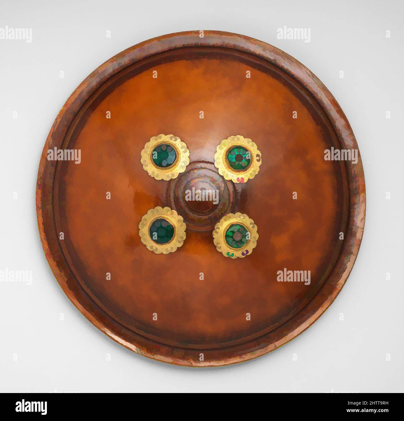 Art inspired by Shield (Dhàl), early 19th century, North Indian, Hide ...