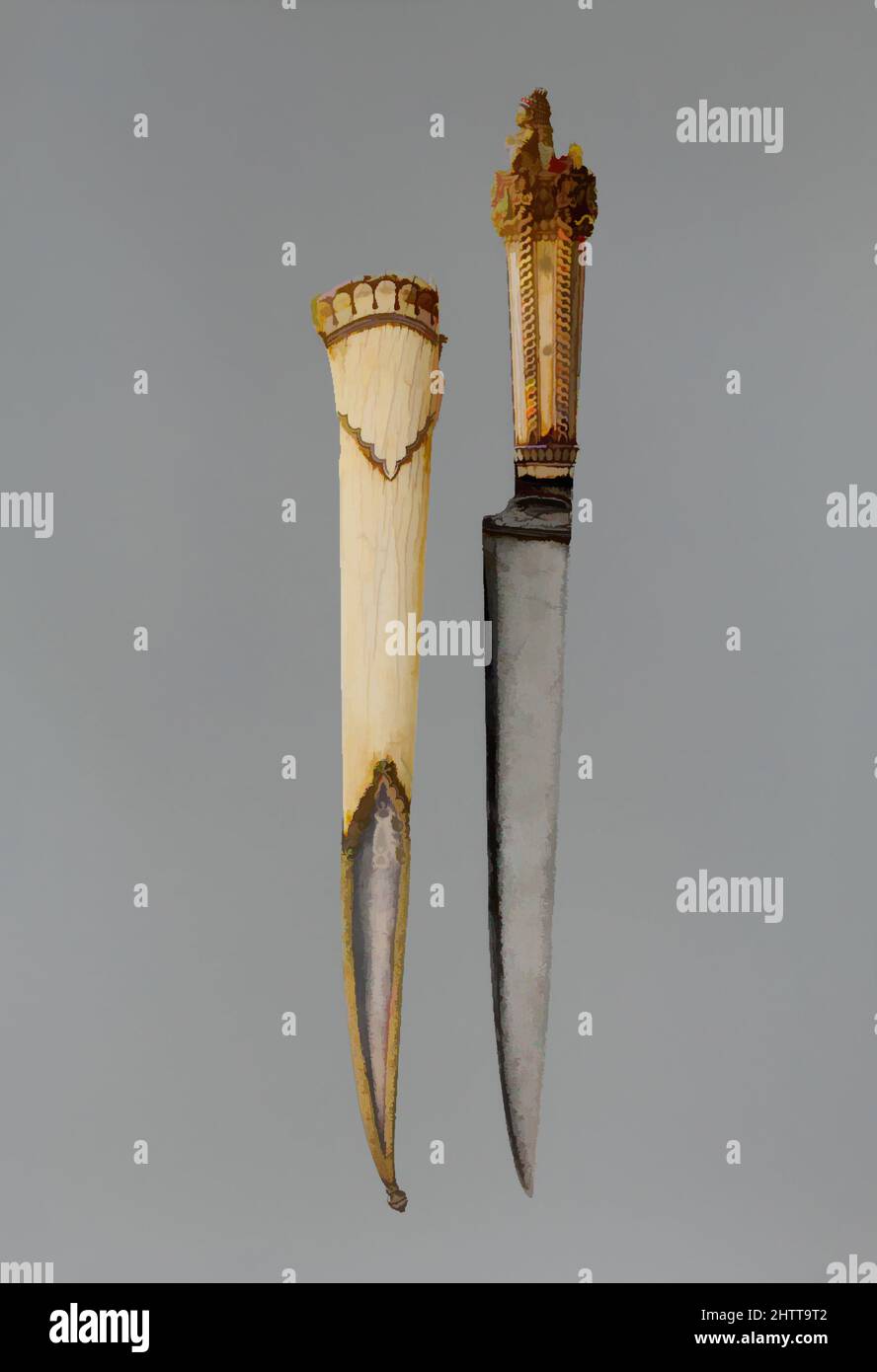 Art inspired by Dagger with Sheath, ca. 1650–1700, Nepalese, Ivory ...