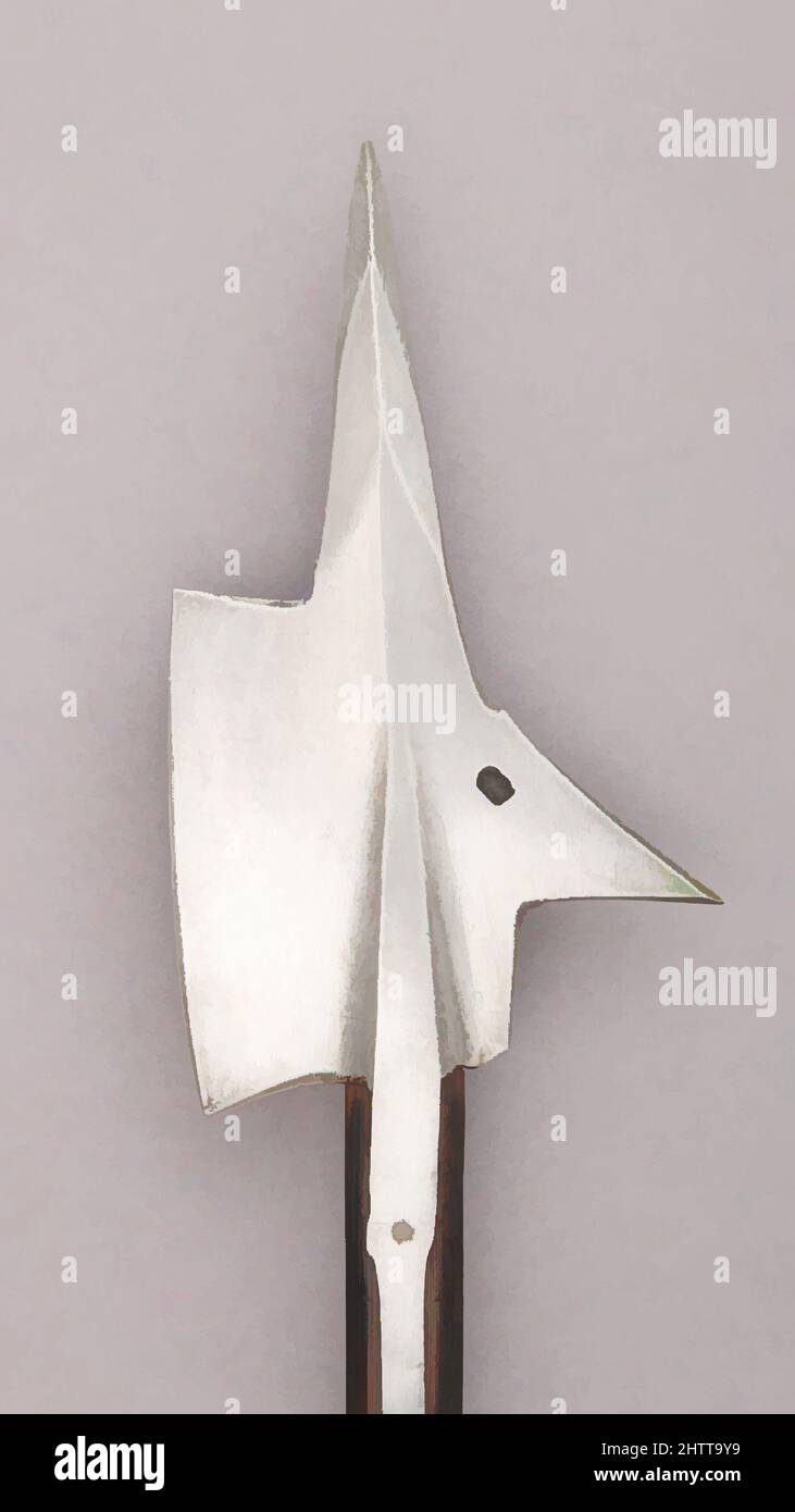 Art inspired by Halberd, 1380–1430, Swiss, Steel, wood (oak), iron, L ...