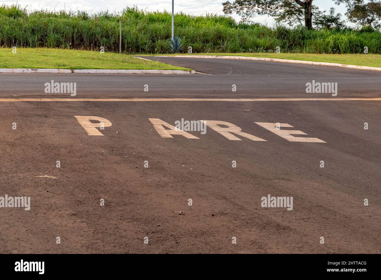 Costa Rica, Mato Grosso do Sul, Brazil - 12 18 2022: stop traffic sign ...