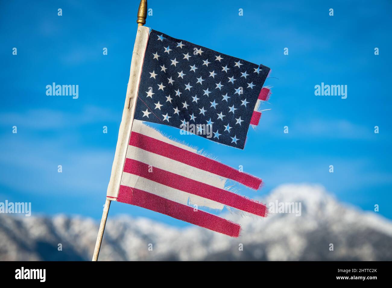 Ripped torn tattered american flag hi-res stock photography and images ...