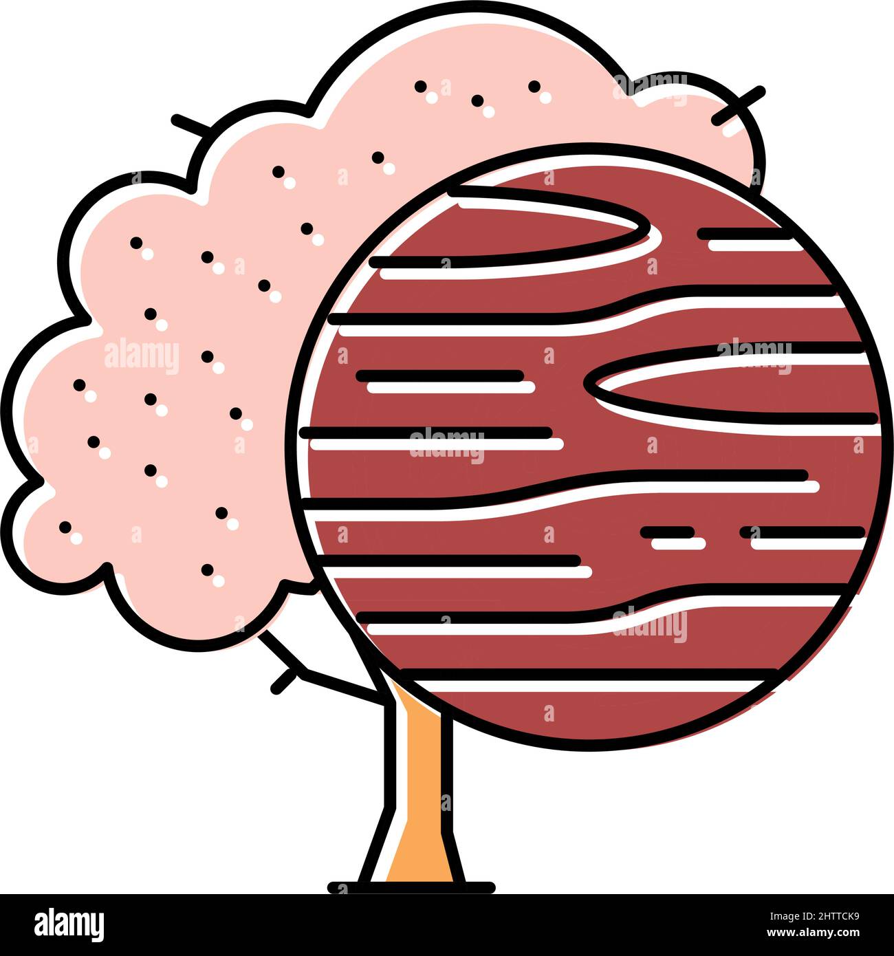 cherry wood color icon vector illustration Stock Vector Image & Art - Alamy