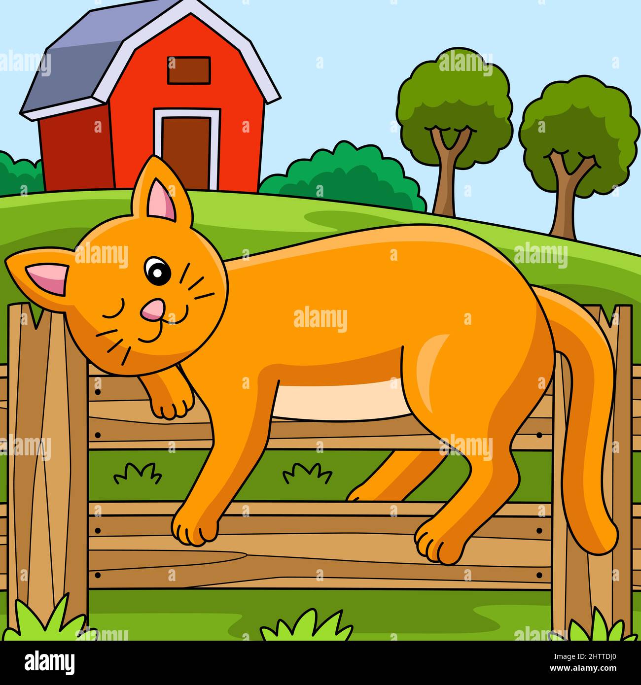 Cat Cartoon Colored Animal Illustration Stock Vector Image & Art - Alamy