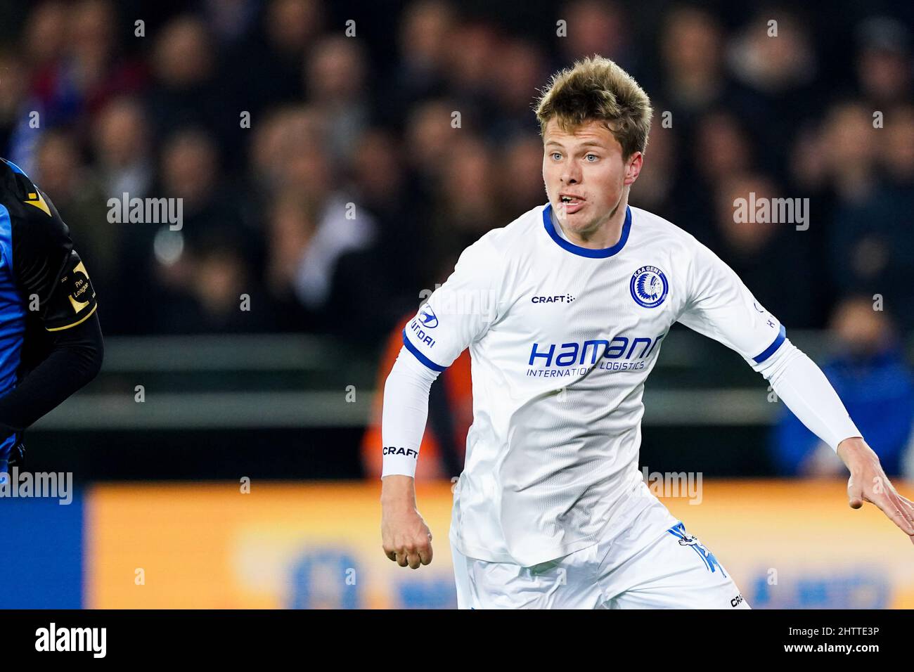 BRUGGE, BELGIUM - MARCH 2: Matisse Samoise of KAA Gent during the Croky ...