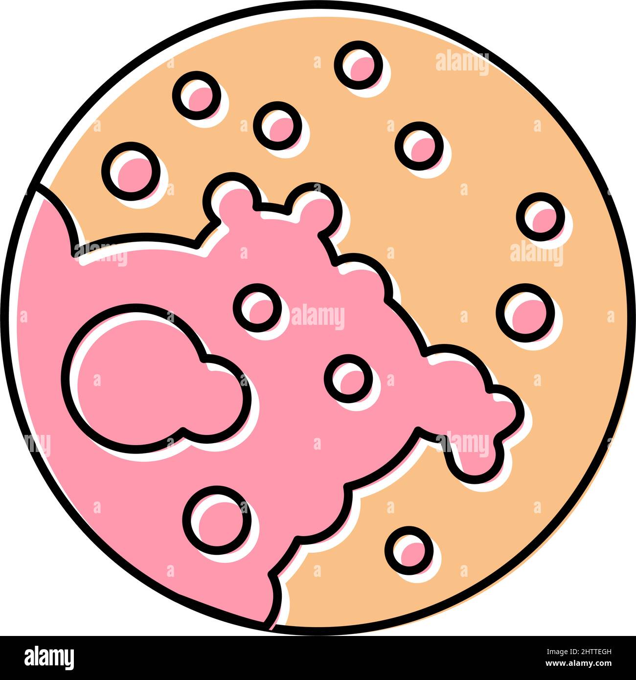 Atopic Dermatitis Skin Disease Color Icon Vector Illustration Stock