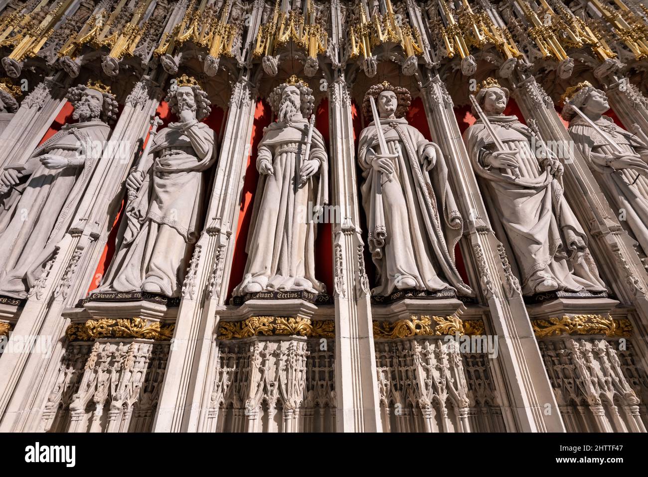 York.Yorkshire.United Kingdom.February 14th 2022.The choir screen in ...