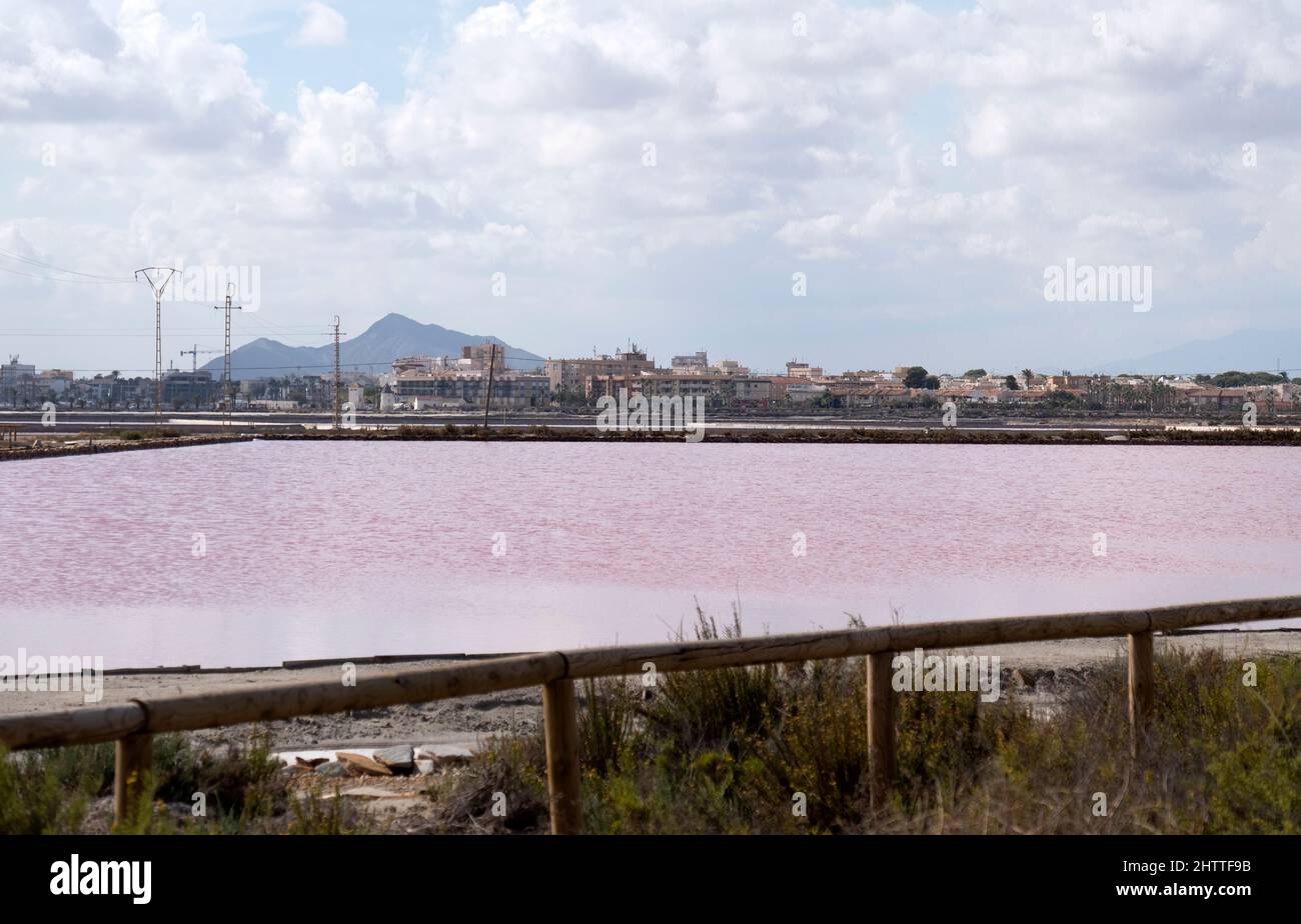 Salt is extracted just outside lo pagan hi-res stock photography and ...