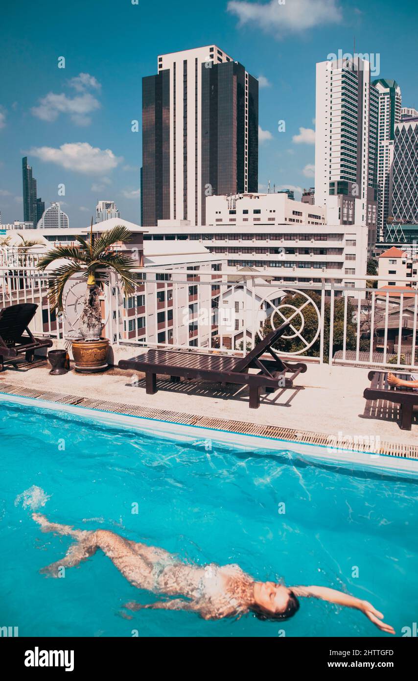 Bangkok roof swimming hi-res stock photography and images - Alamy