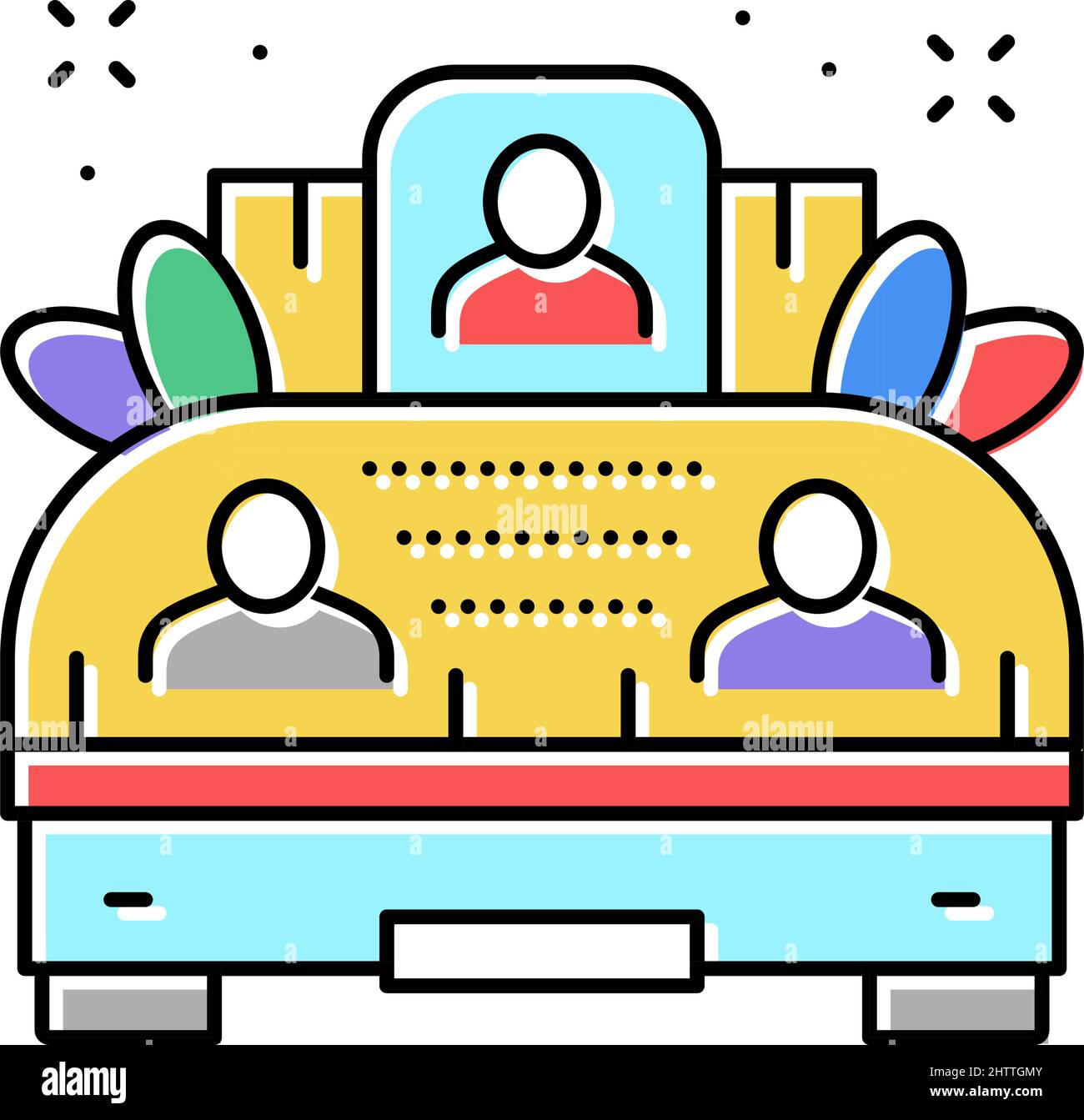 platform on parade color icon vector illustration Stock Vector Image ...