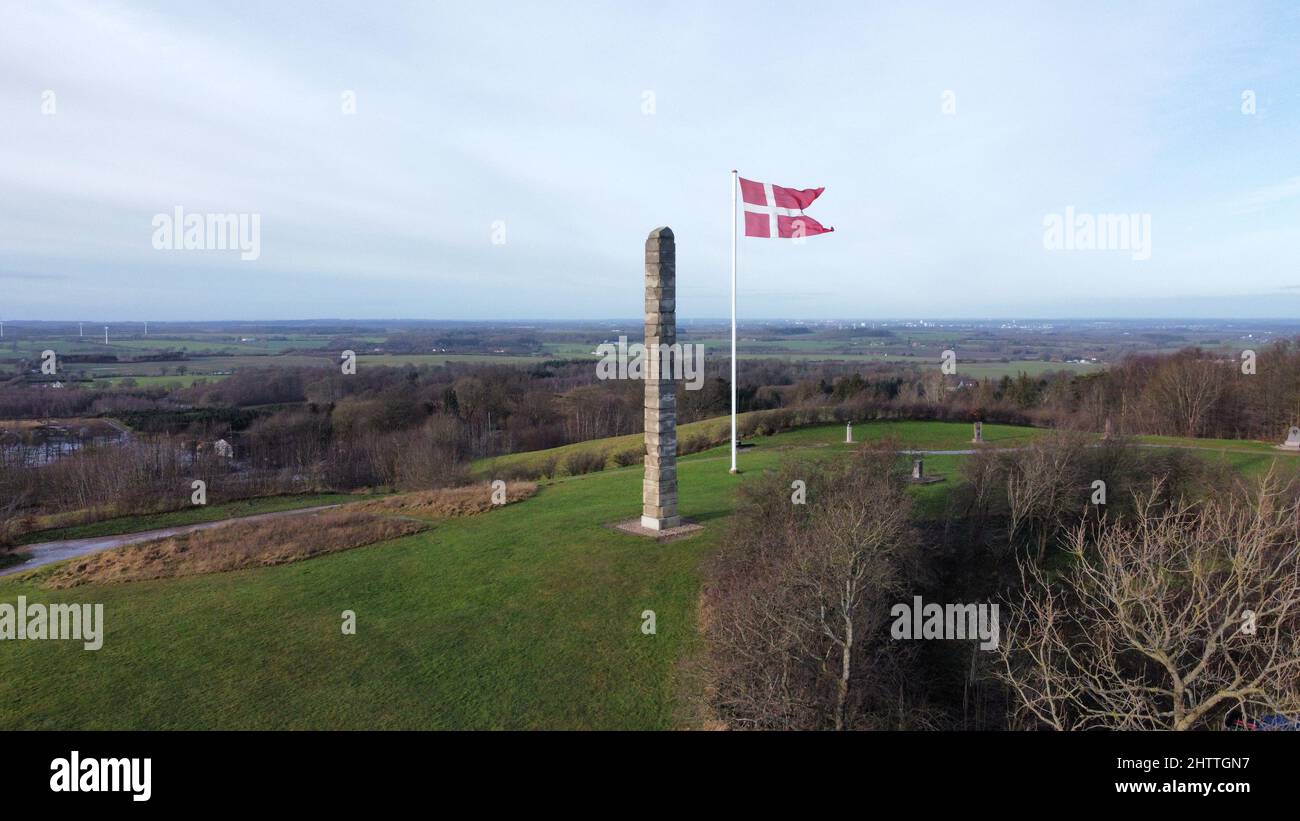 Aerial view of a landscape in Denmark Stock Photo - Alamy