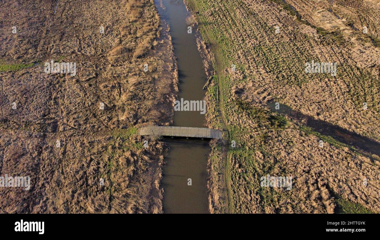 Aerial view of a river in Denmark Stock Photo - Alamy