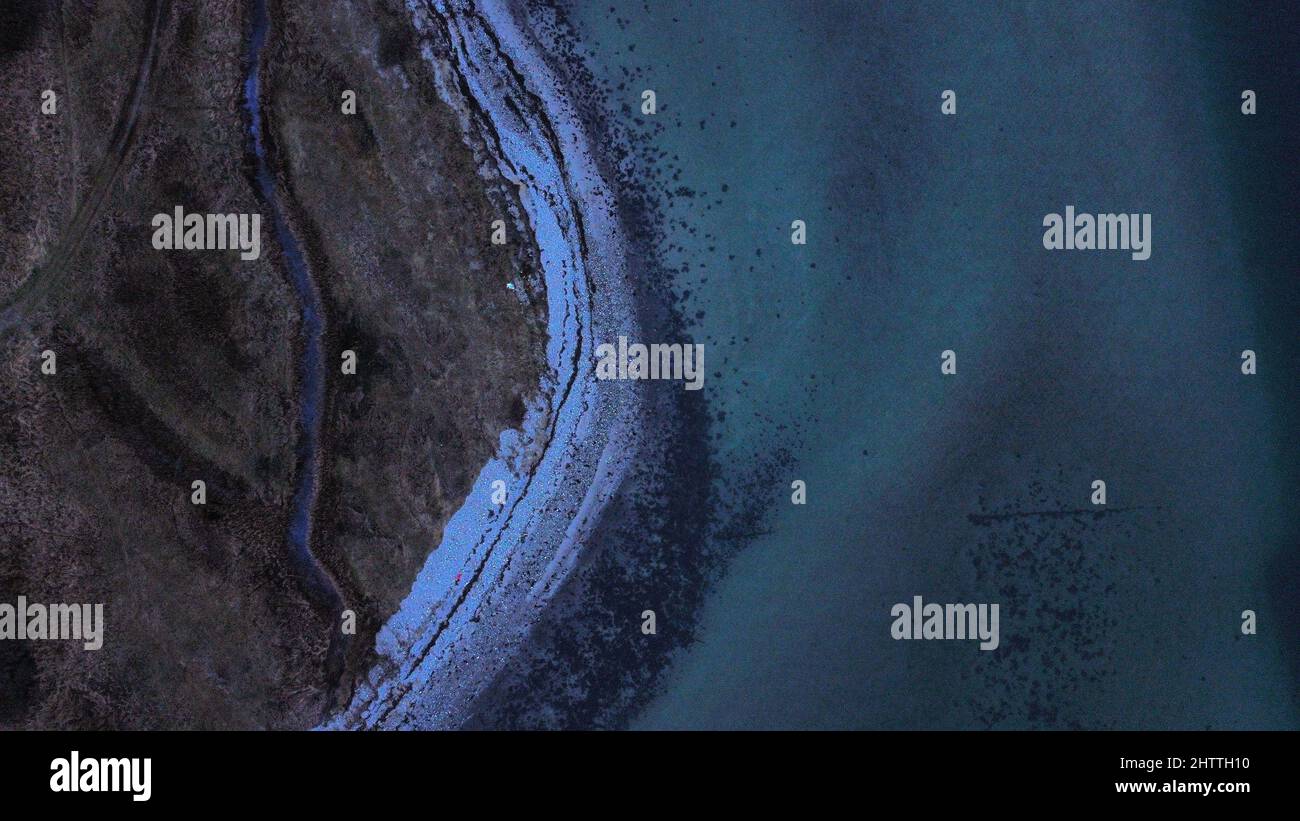 Aerial view of a river in Denmark Stock Photo - Alamy