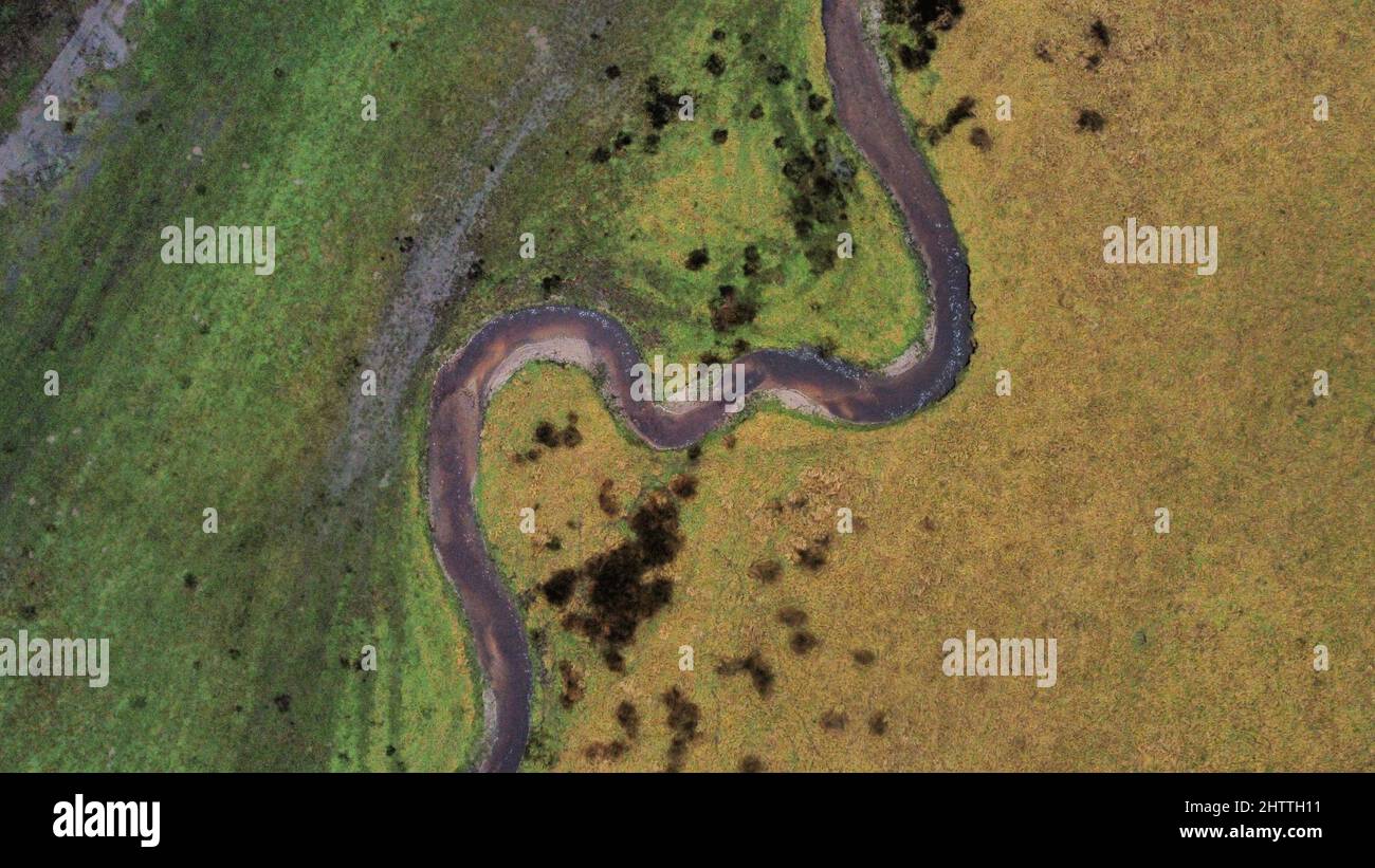 Aerial view of a river in Denmark Stock Photo - Alamy