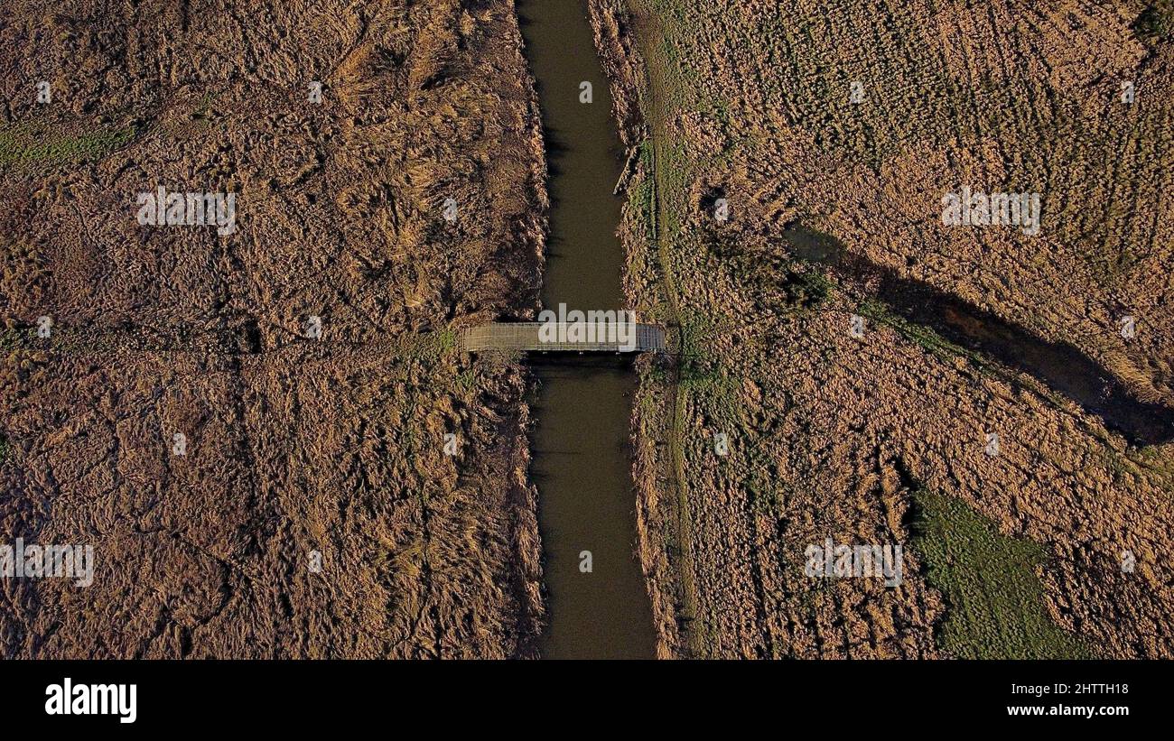 Aerial view of a river in Denmark Stock Photo - Alamy
