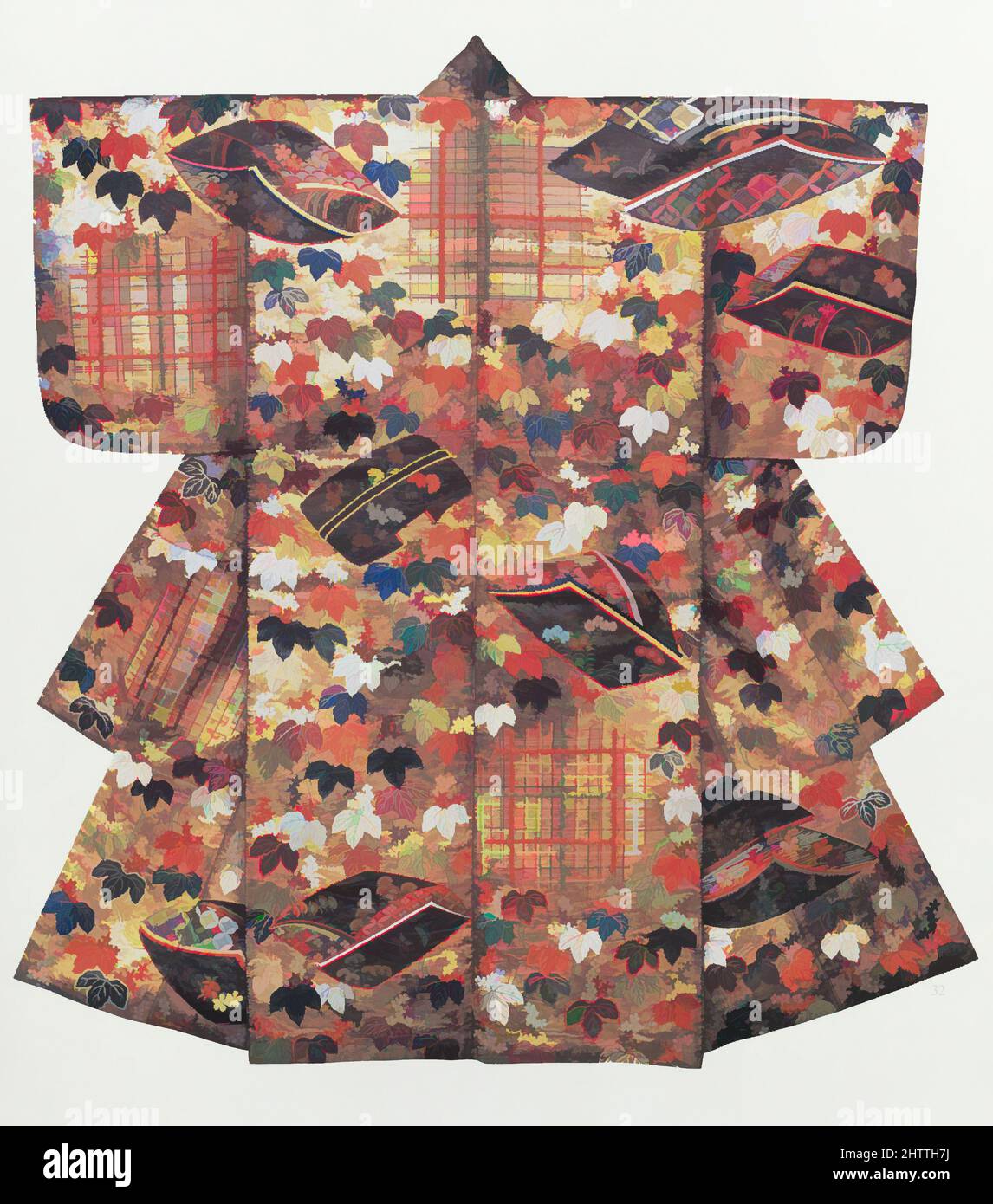 Art inspired by Noh Costume (Nuihaku) with Ivy, Incense Wrappers, and ...