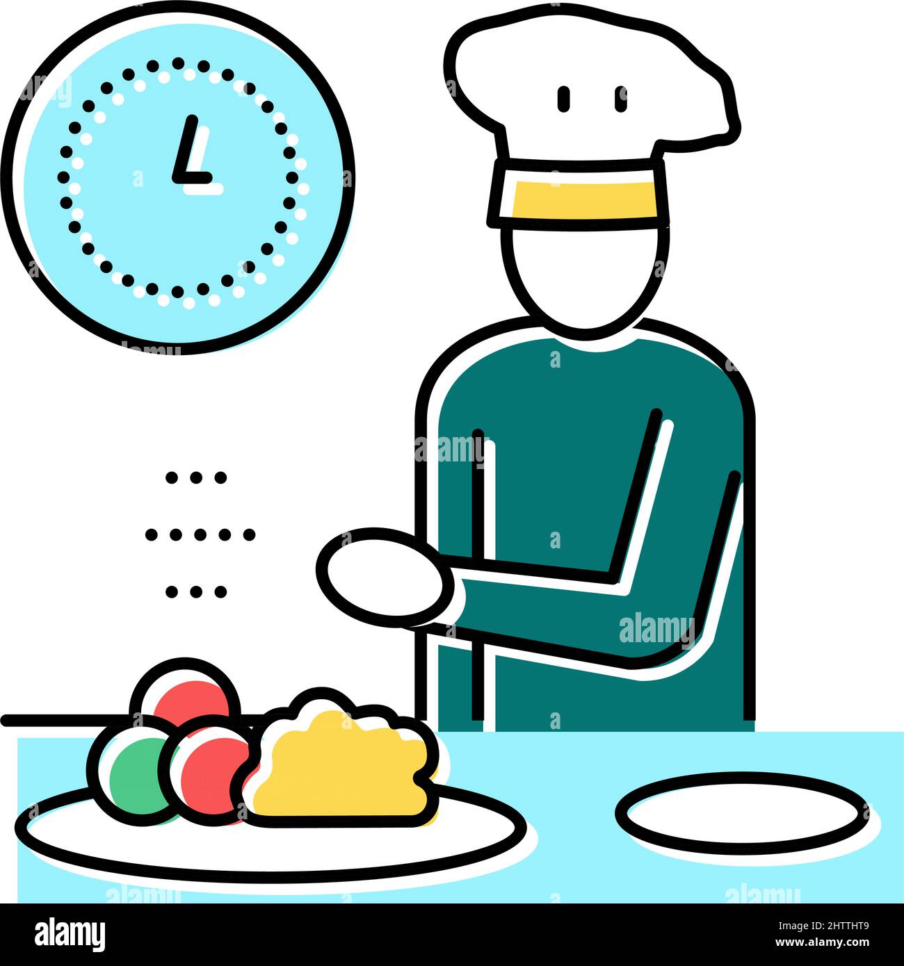 chef cooking color icon vector illustration Stock Vector Image & Art ...
