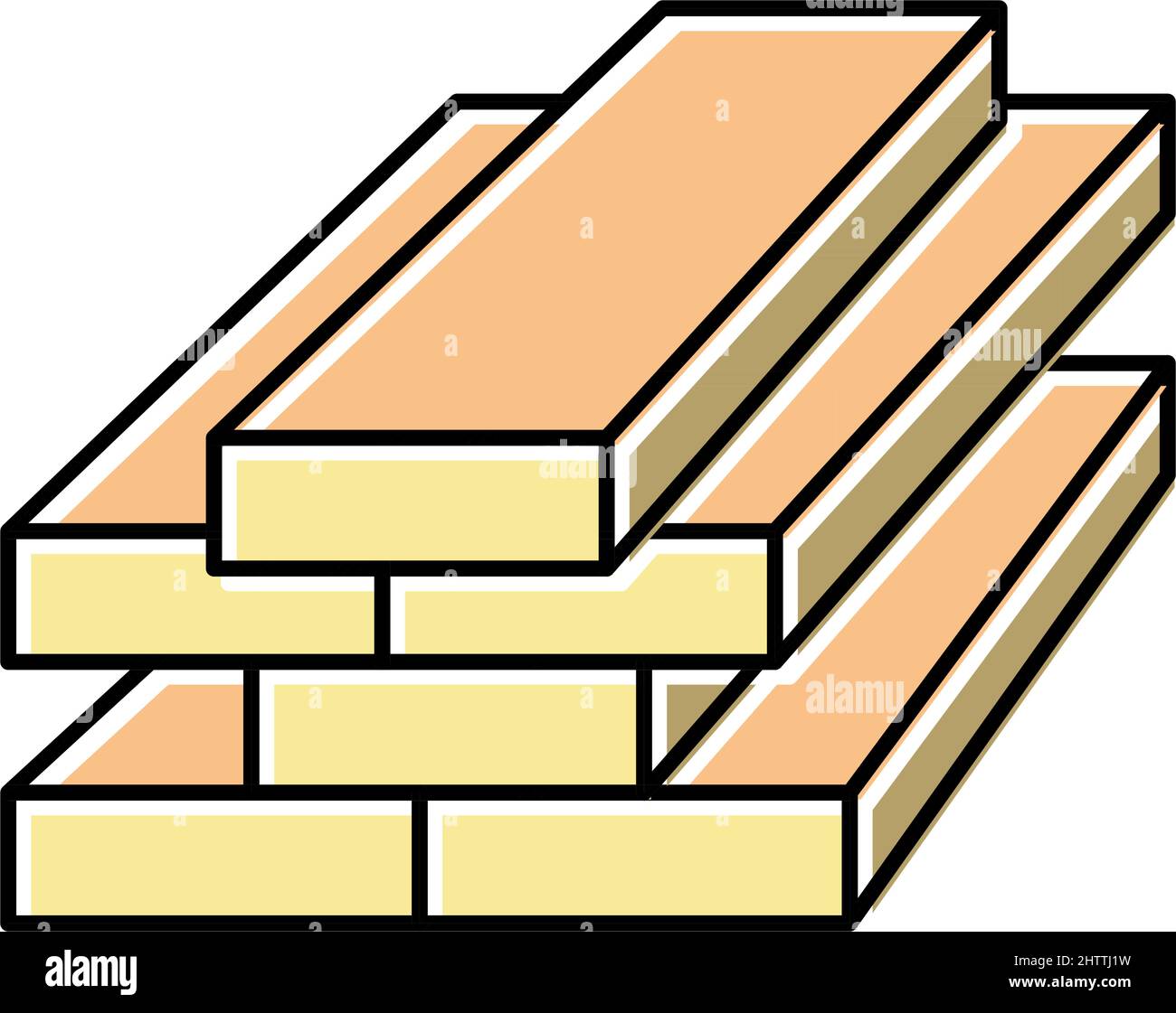 lumber timber color icon vector illustration Stock Vector Image & Art ...