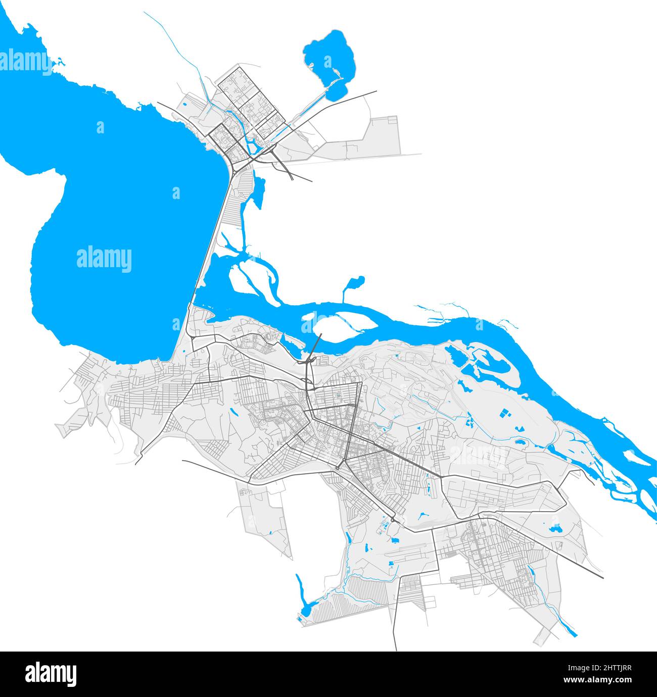 Kamianske, Dnipropetrovsk Oblast, Ukraine high resolution vector map ...
