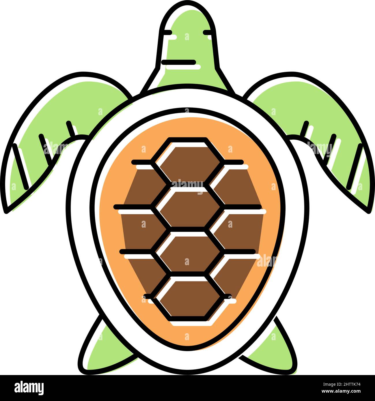 turtle ocean color icon vector illustration Stock Vector Image & Art ...