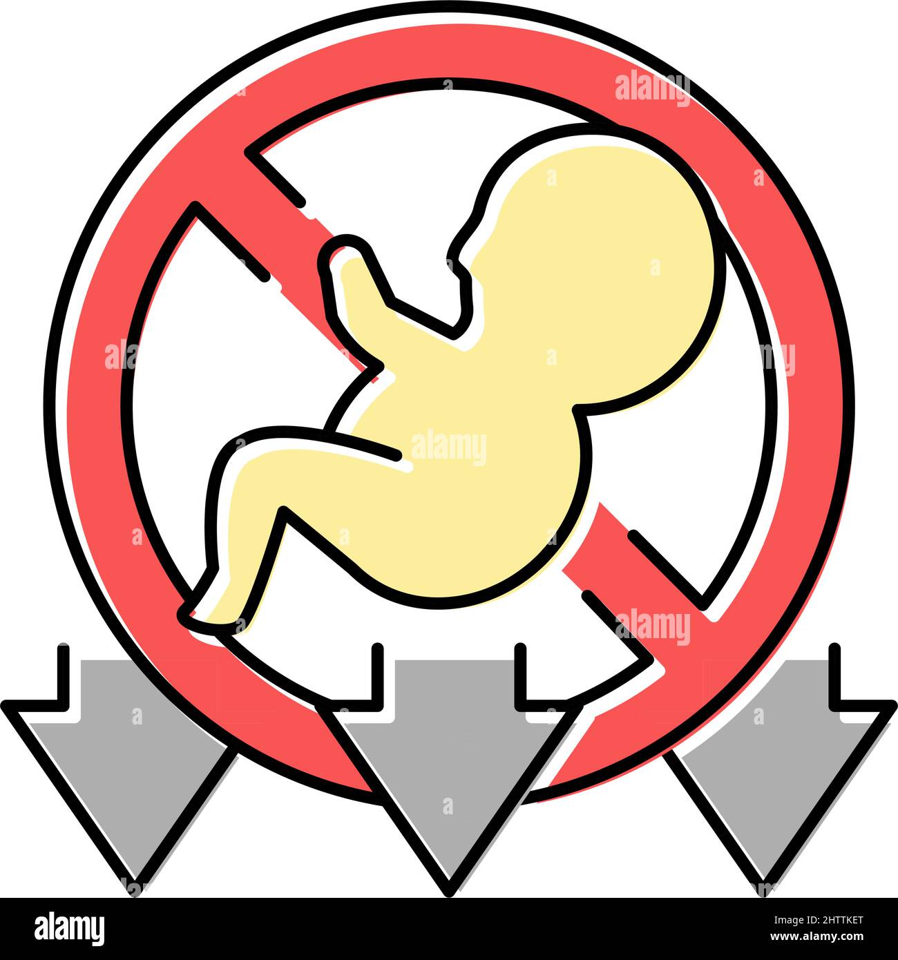 miscarriage baby color icon vector illustration Stock Vector Image ...