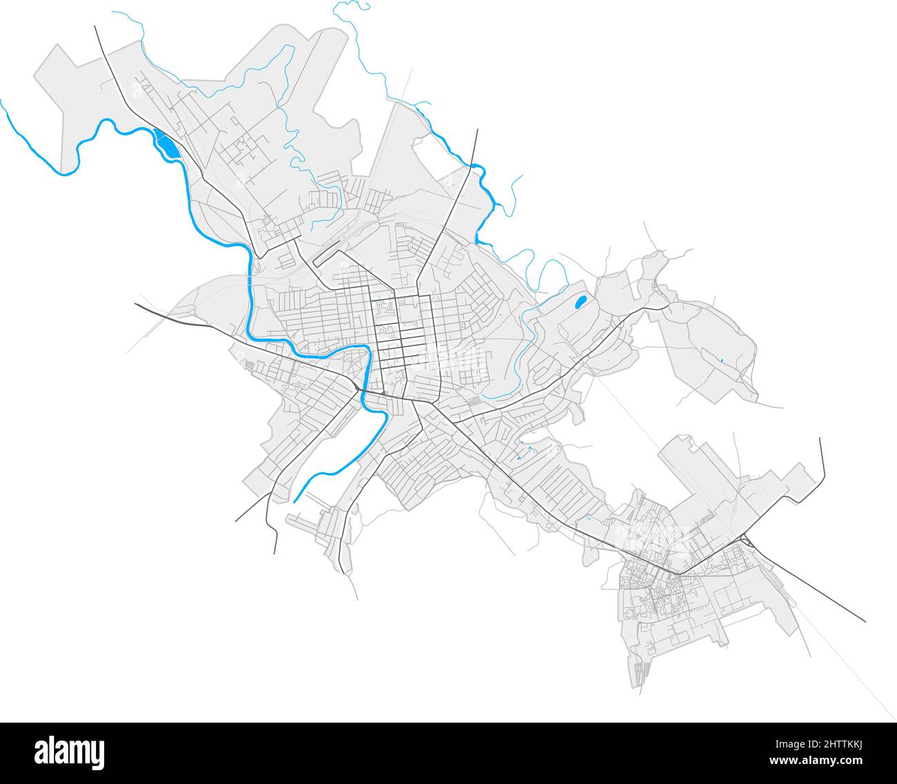 Pavlohrad, Dnipropetrovsk Oblast, Ukraine high resolution vector map ...