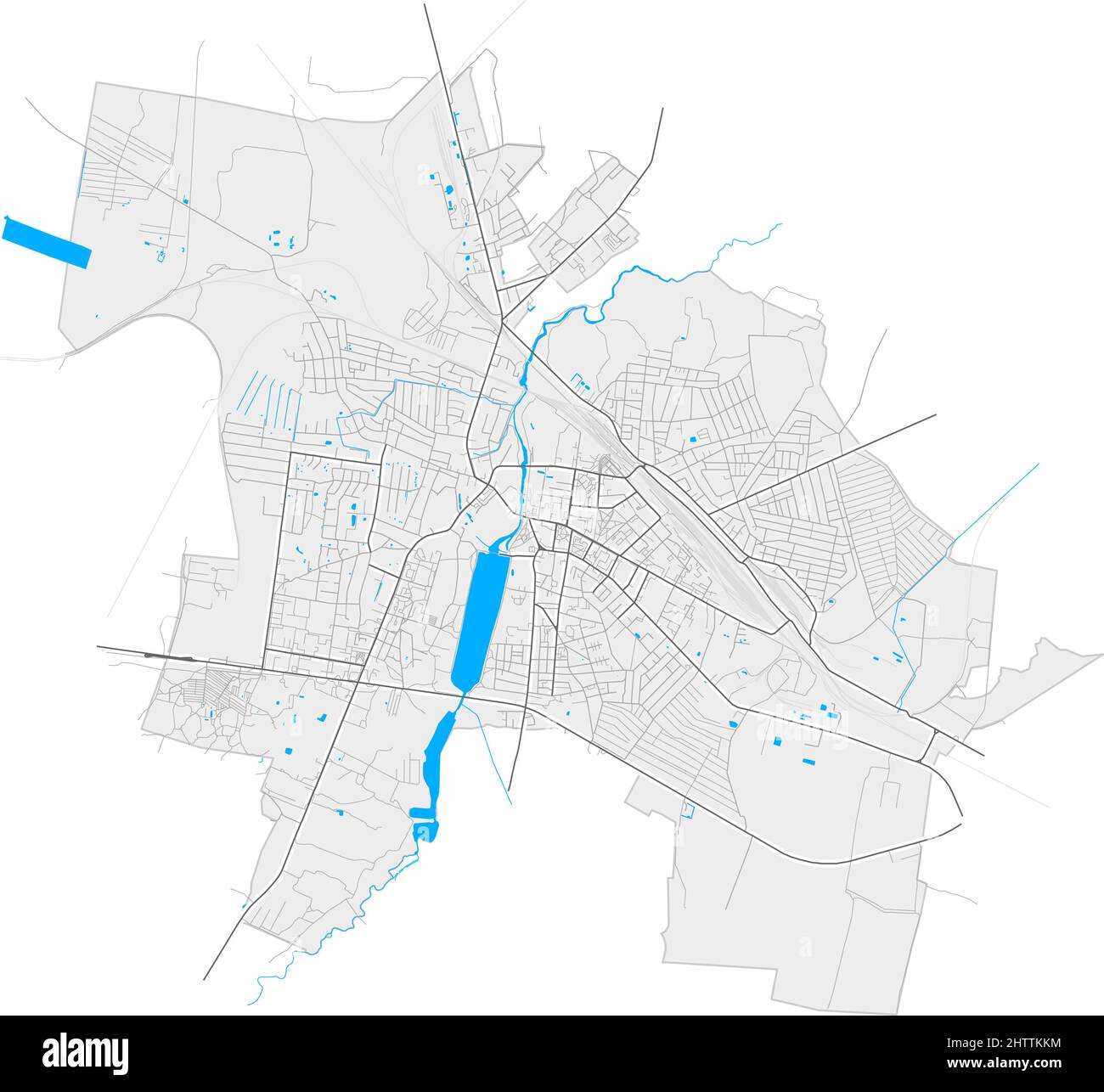 Kovel, Volyn Oblast, Ukraine high resolution vector map with city ...