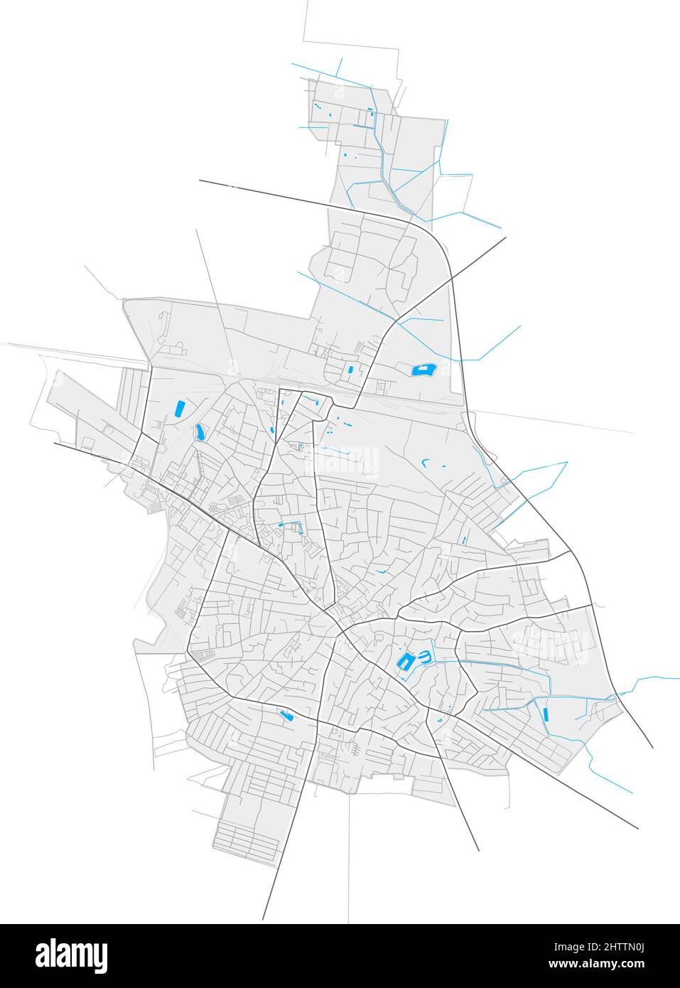 Boryspil, Kiev Oblast, Ukraine high resolution vector map with city ...