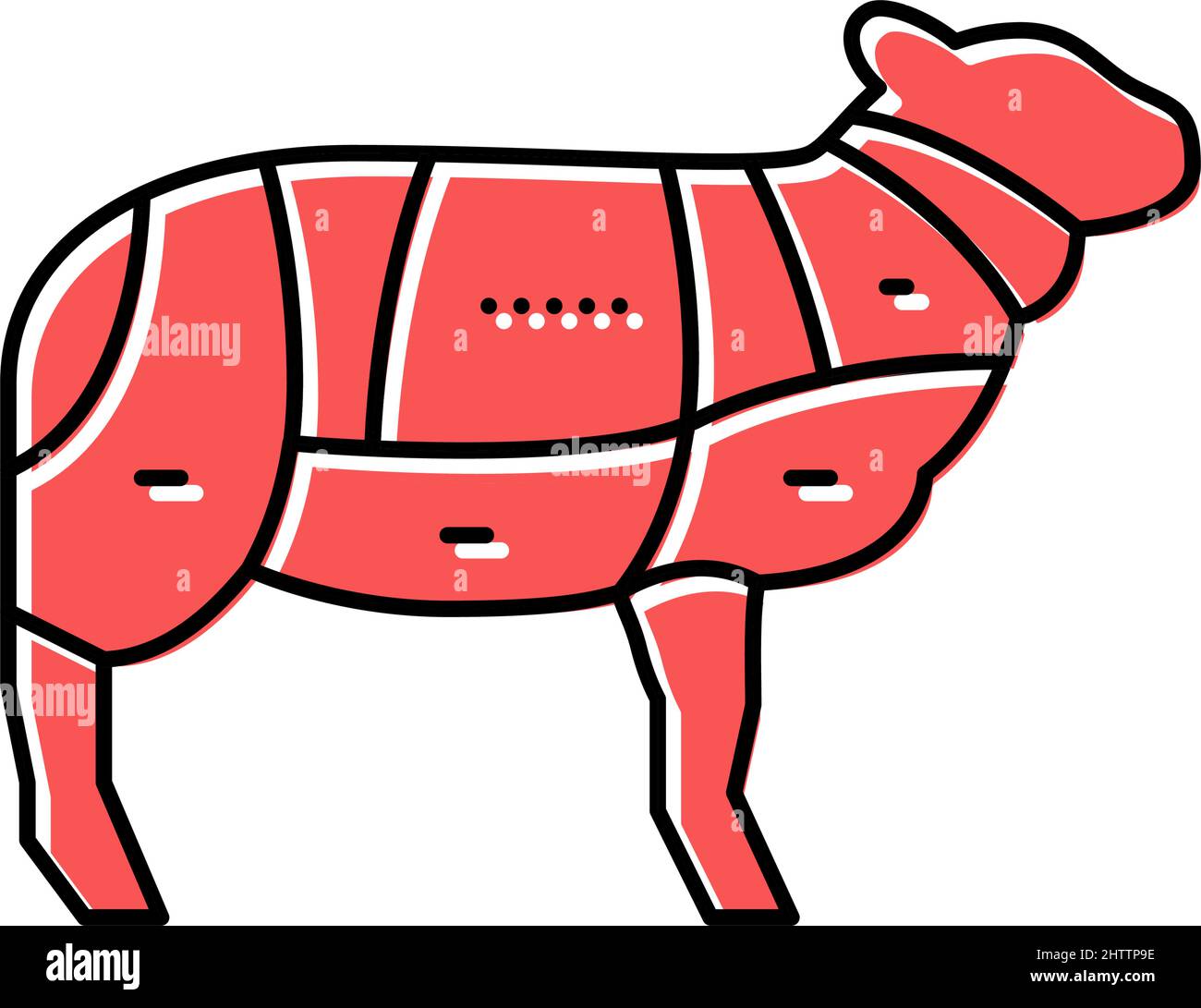 meat sheep color icon vector illustration Stock Vector Image & Art - Alamy
