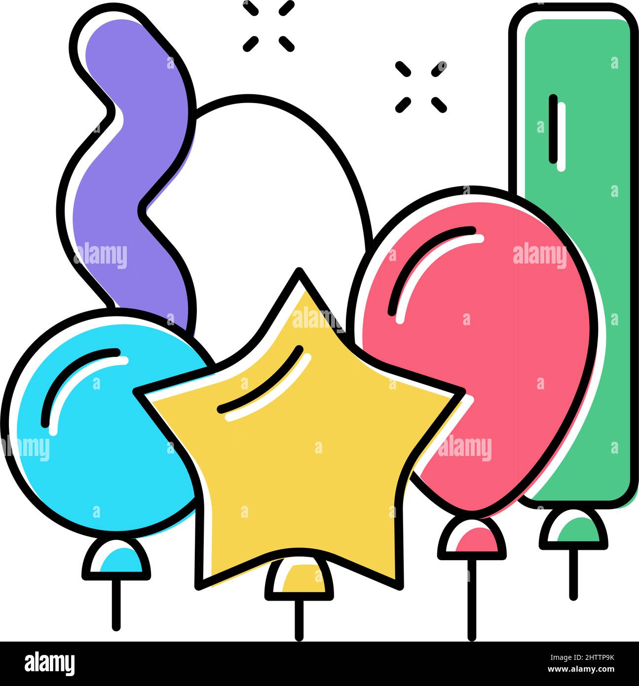shapes balloons color icon vector illustration Stock Vector Image & Art ...
