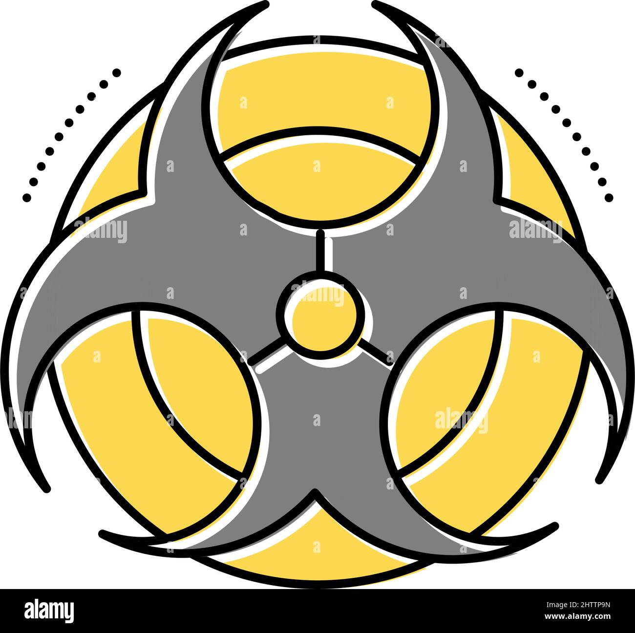 dangerous chemical waste mark color icon vector isolated illustration ...