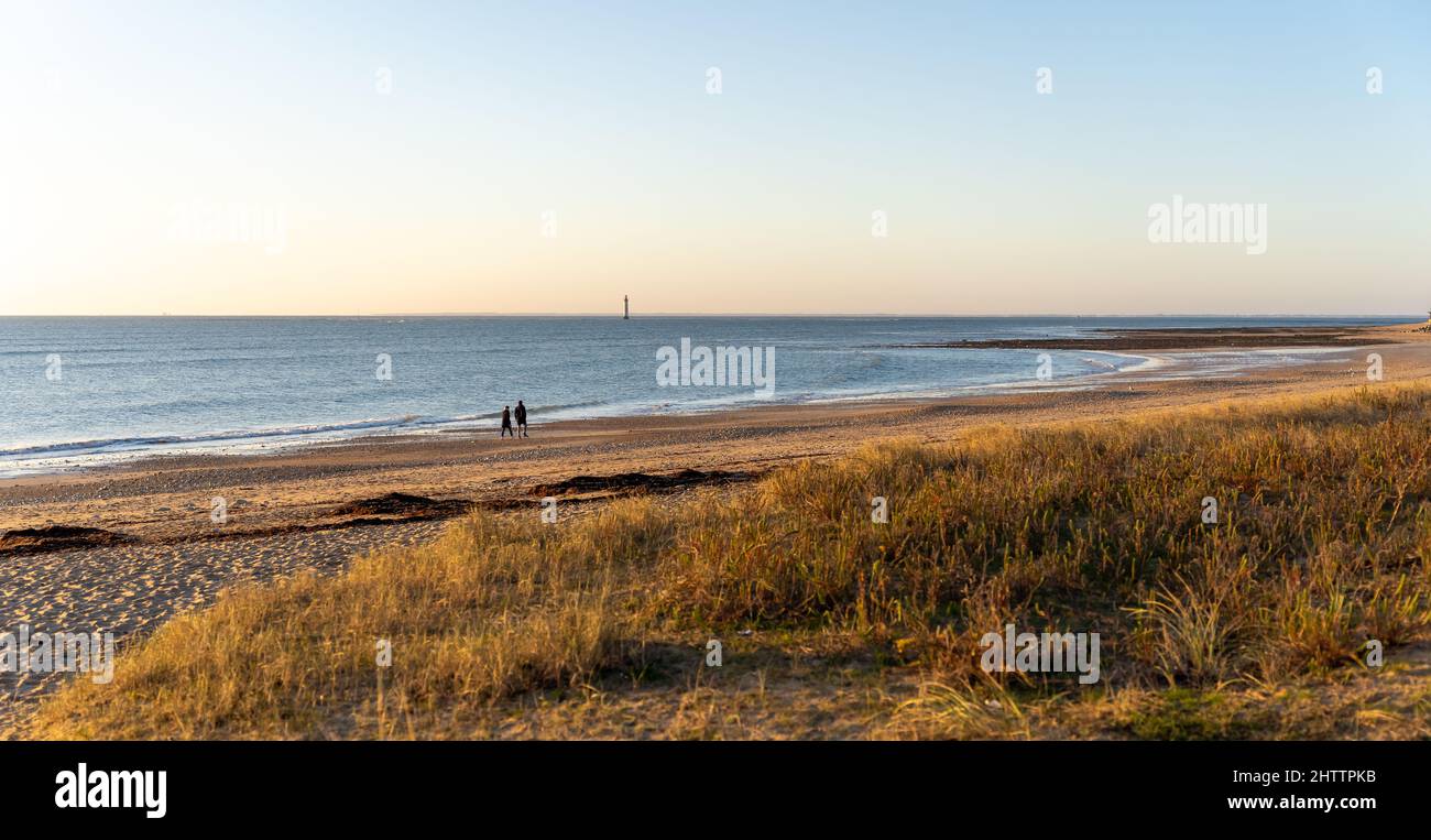 Rivedoux-plage Beach through grass dunes in ile de re in french country ...